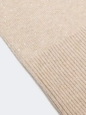 Max Mara Cashmere Balaclava With Rhinestones - Beige