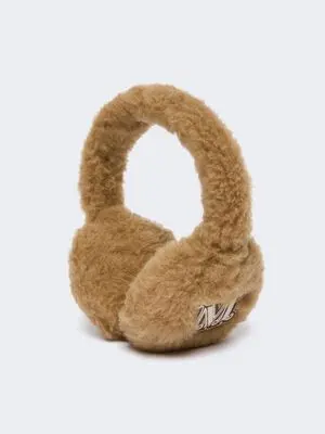 Max Mara Teddy Fabric Earmuffs - Camel