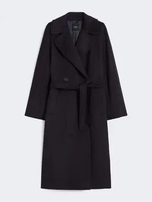 Max Mara Double-breasted Wool Coat - Navy