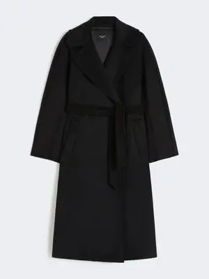 Max Mara Double-breasted Wool Coat - Black