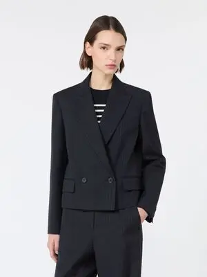 Max Mara Wool And Cotton Gabardine Blazer