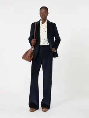 Max Mara Cotton Corduroy Velvet Blazer