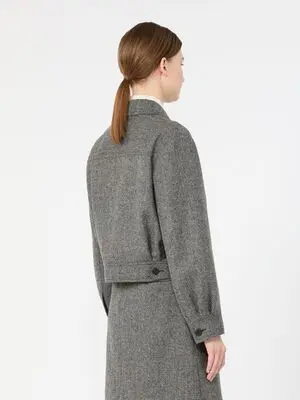 Max Mara Cropped Wool Blend Jacket