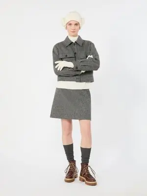 Max Mara Cropped Wool Blend Jacket