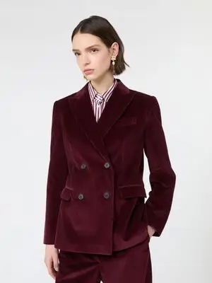 Max Mara Cotton Corduroy Velvet Blazer