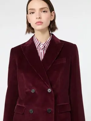 Max Mara Cotton Corduroy Velvet Blazer