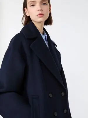 Max Mara Double-sided Wool Double-breasted Pea Coat