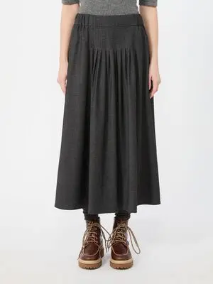 Max Mara Stretch Wool Flannel Skirt