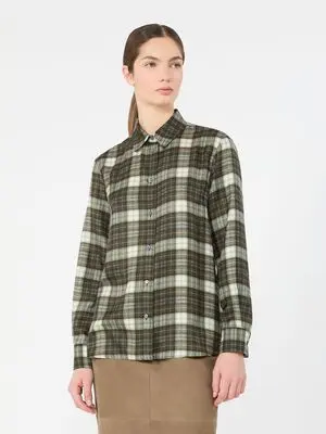 Max Mara Checked Silk Twill Shirt