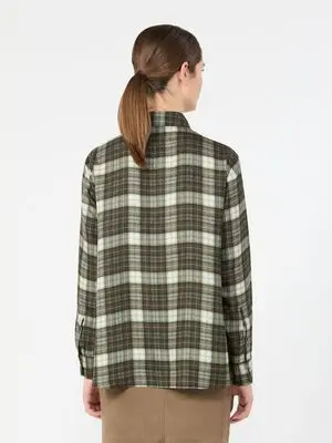 Max Mara Checked Silk Twill Shirt
