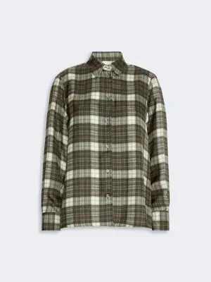 Max Mara Checked Silk Twill Shirt