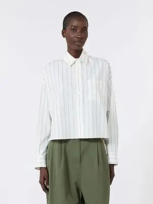 Max Mara Cotton Shirt With A Contrasting Back