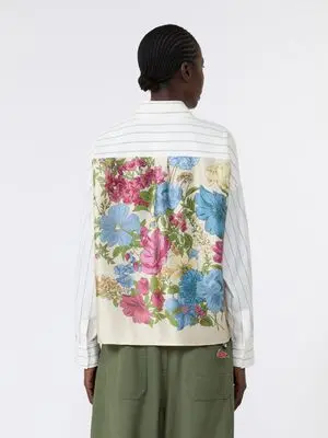 Max Mara Cotton Shirt With A Contrasting Back