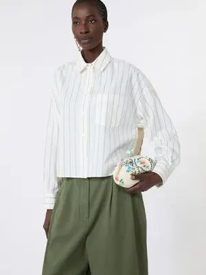 Max Mara Cotton Shirt With A Contrasting Back