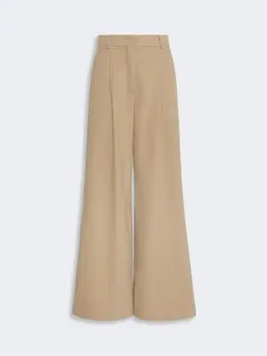 Max Mara Wide Trousers In Cotton Drill