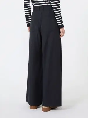 Max Mara Wool And Cotton Gabardine Trousers