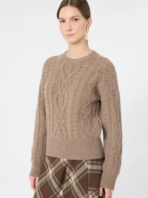 Max Mara Cable Knit Wool Yarn Jumper