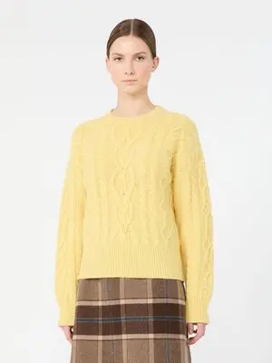 Max Mara Cable Knit Wool Yarn Jumper