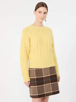 Max Mara Cable Knit Wool Yarn Jumper