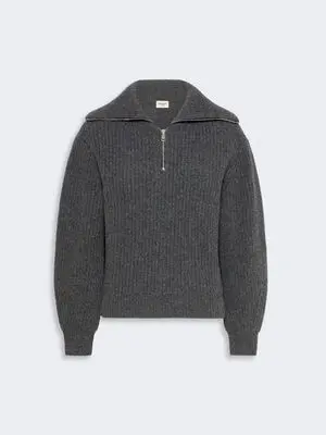 Max Mara Wool Zip-up Roll-neck Jumper