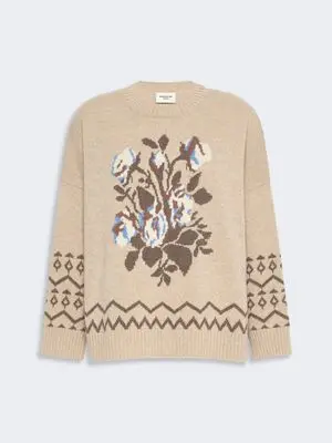 Max Mara Loose Jumper In Wool Jacquard