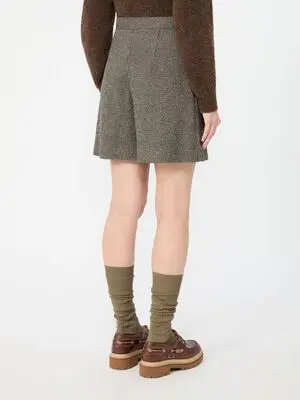 Max Mara Short Culottes In Micro Jacquard Jersey