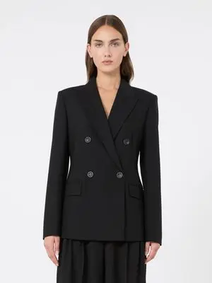 Max Mara Double-breasted Wool Twill Blazer