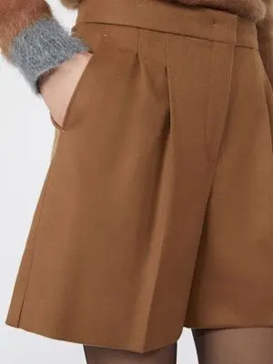 Max Mara Wool Broadcloth Shorts