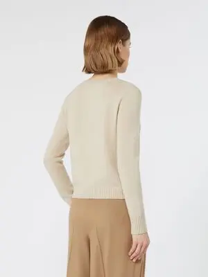 Max Mara Argyle Wool And Cashmere Sweater - Ecru