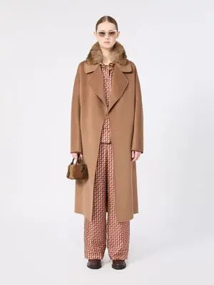 Max Mara Wool, Cashmere And Angora Midi Coat