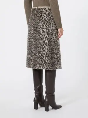 Max Mara Jacquard Wool And Alpaca Calf-length Skirt