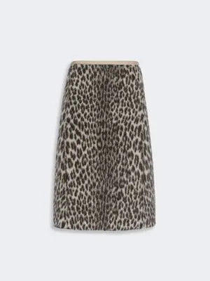 Max Mara Jacquard Wool And Alpaca Calf-length Skirt