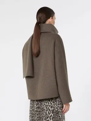 Max Mara Cropped Wool Broadcloth Jacket