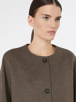 Max Mara Cropped Wool Broadcloth Jacket