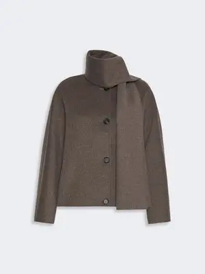 Max Mara Cropped Wool Broadcloth Jacket