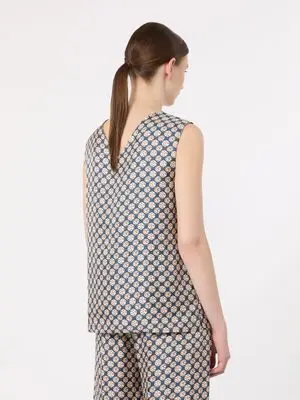 Max Mara Printed Silk Top