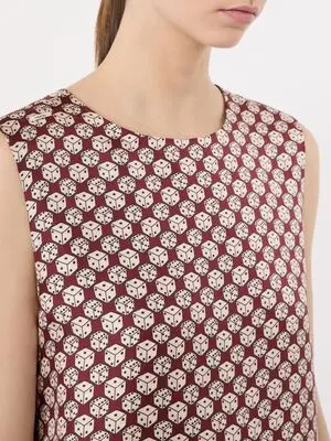 Max Mara Printed Silk Top