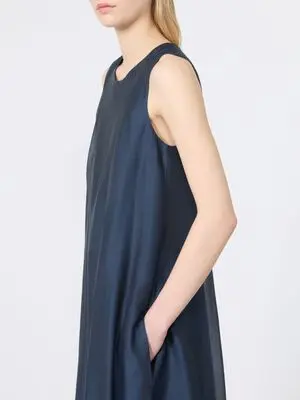 Max Mara Cotton And Silk Voile Flared Dress