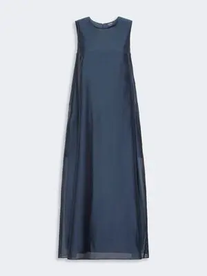Max Mara Cotton And Silk Voile Flared Dress