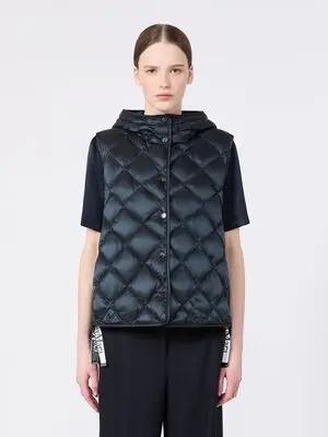 Max Mara Water-repellent Iridescent Canvas Padded Gilet