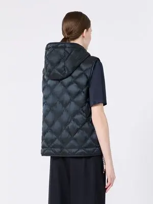 Max Mara Water-repellent Iridescent Canvas Padded Gilet