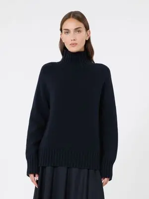 Max Mara Wool And Cashmere Yarn Polo-neck Sweater