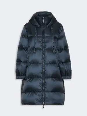 Max Mara Roomy Midi Puffer Jacket In Water-repellent Quilted Fabric - Midnightblue