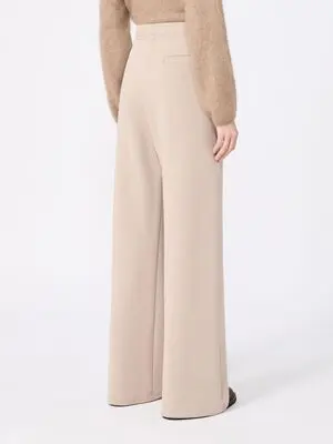 Max Mara Wide Leg Double Cotton Jersey Trousers