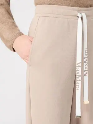 Max Mara Wide Leg Double Cotton Jersey Trousers