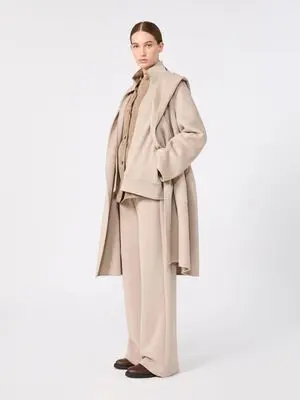 Max Mara Wide Leg Double Cotton Jersey Trousers