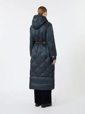 Max Mara Long Puffer In Quilted Water-repellent Fabric