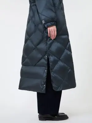 Max Mara Long Puffer In Quilted Water-repellent Fabric