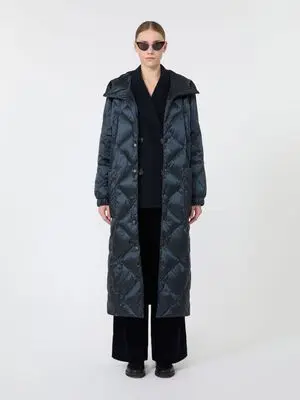 Max Mara Long Puffer In Quilted Water-repellent Fabric