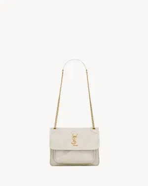 Saint Laurent Niki Baby Vintage Leather Bag - White